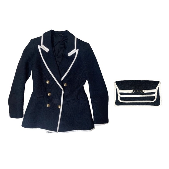 Express | Jackets & Coats | Express Tweed Double Breasted Tipped ...